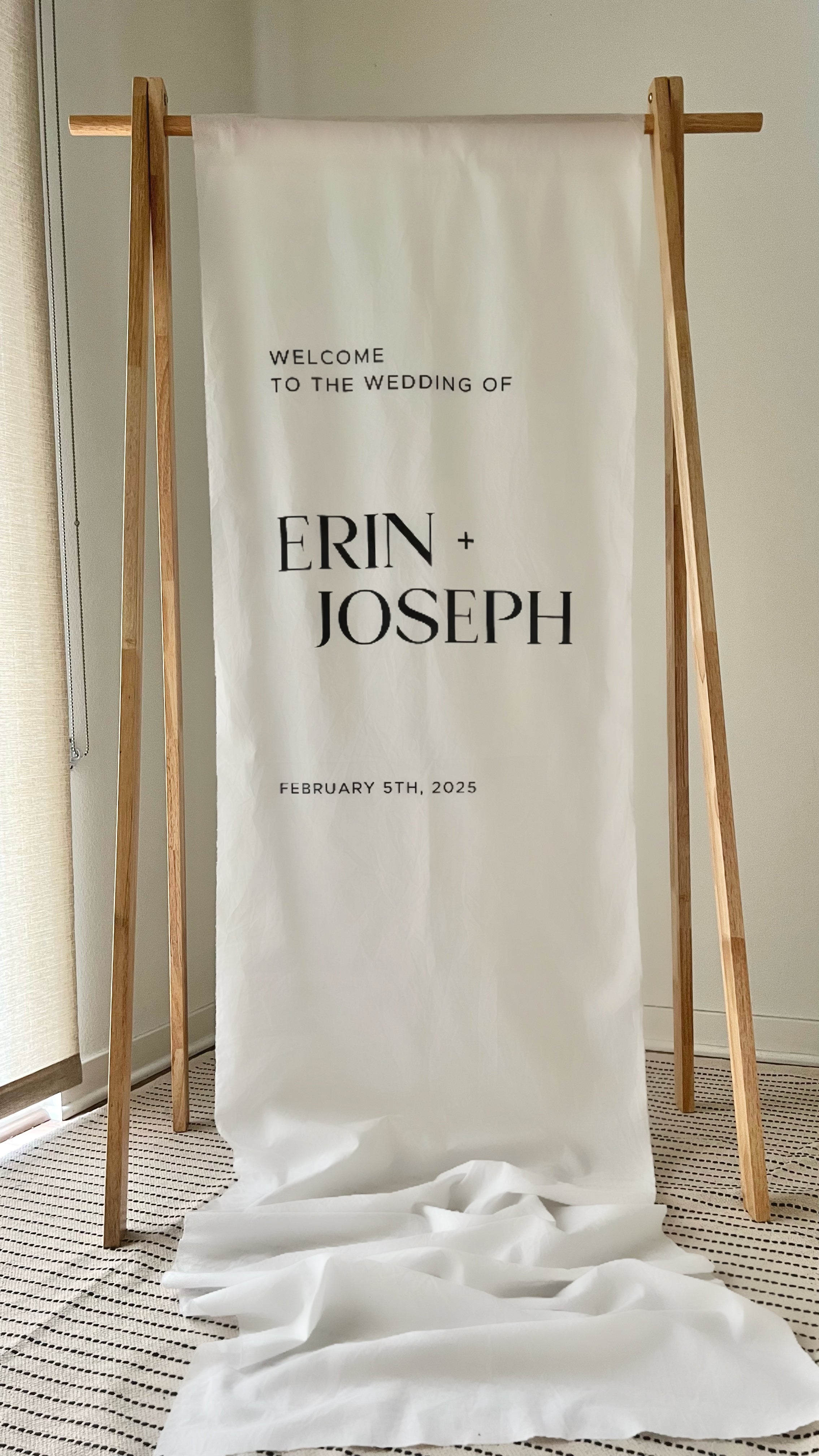 Linen Fabric Welcome Sign - Custom Event Signage – Luxe + Linen